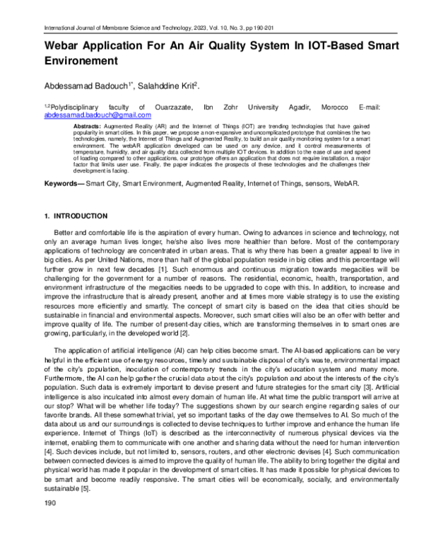 (PDF) webAR Air Quality Monitoring in Smart Cities