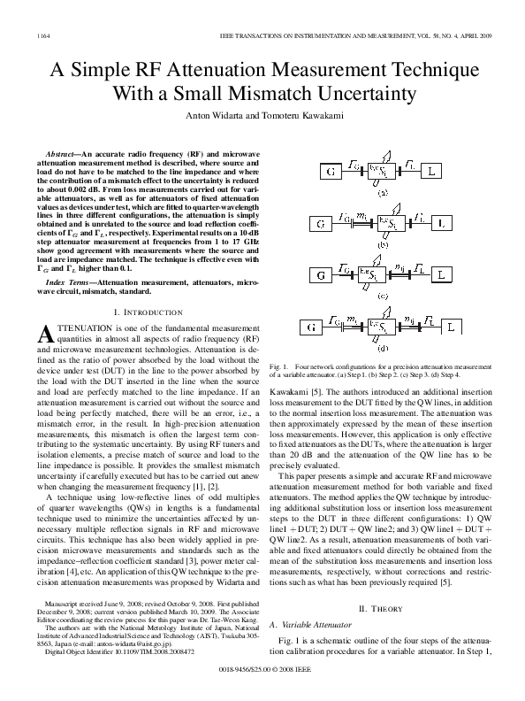 (PDF) A Simple RF Attenuation Measurement Technique With a Small ...