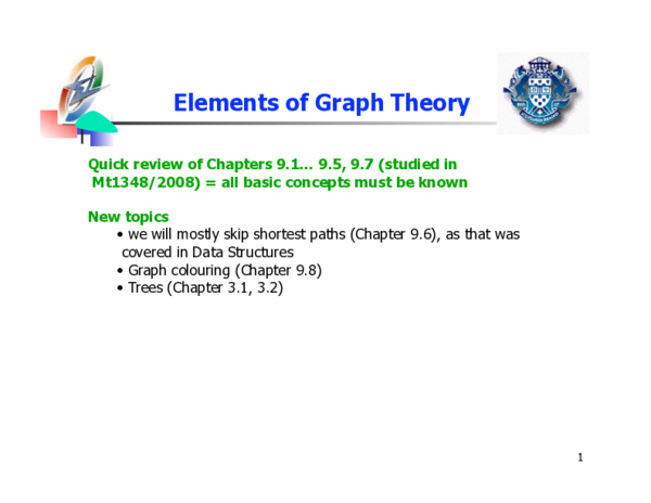 (PDF) Elements of Graph Theory
