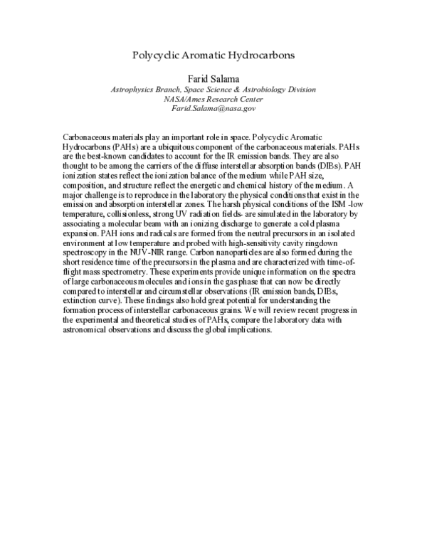 (PDF) Polycyclic Aromatic Hydrocarbons