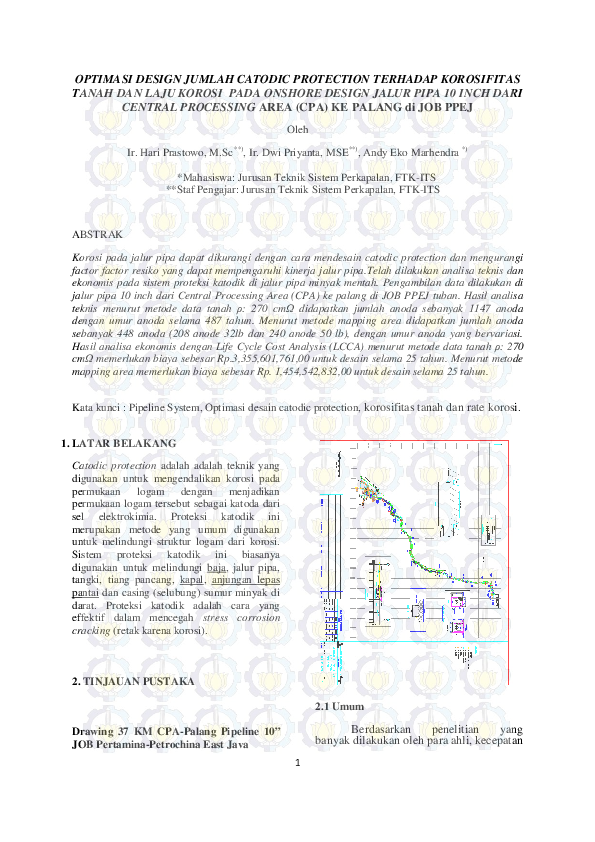 (PDF) Optimasi Design Jumlah Catodic Protection Terhadap Korosifitas ...