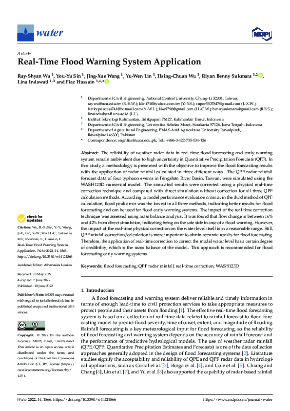 (PDF) Improving Real-Time Flood Forecasting with Radar Data