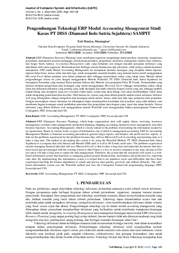 (PDF) Pengembangan Teknologi ERP Modul Accounting Management Studi ...