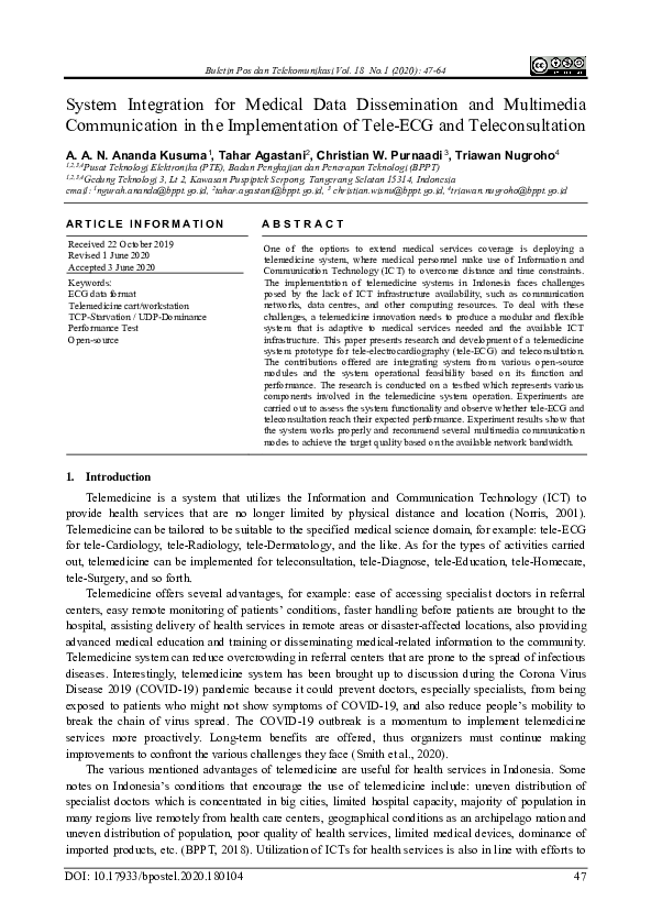 (PDF) System Integration for Medical Data Dissemination and Multimedia Communication in the ...