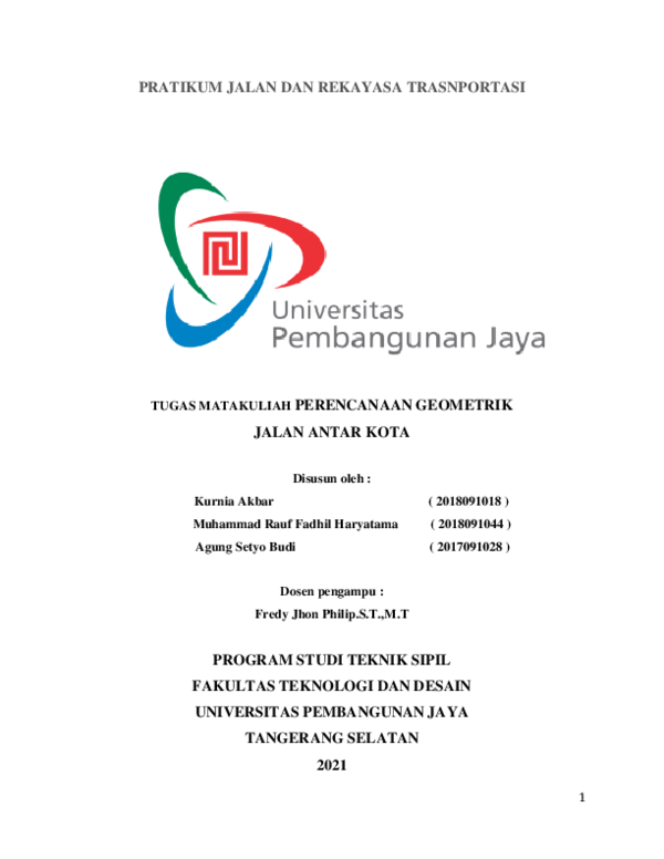 (PDF) Kelompok A UTS Praktikum Jalan