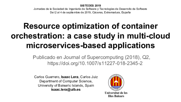 (PDF) Resource optimization of container orchestration: a case study in multi-cloud ...
