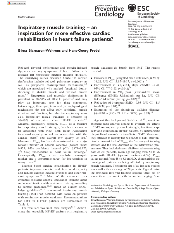 (PDF) Inspiratory muscle training – an inspiration for more effective ...