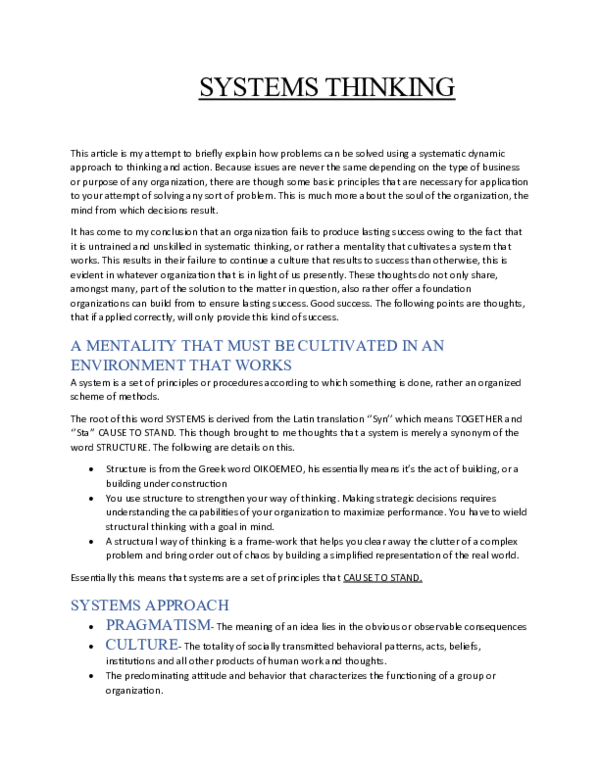 (DOC) Systematic Thinking article