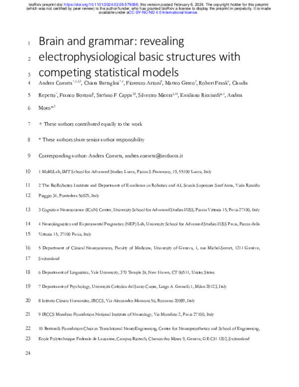 (PDF) Brain and grammar: revealing electrophysiological basic ...