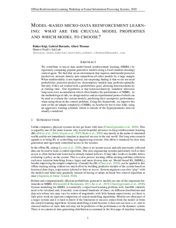 (PDF) Model-based micro-data reinforcement learning: what are the crucial model properties and ...