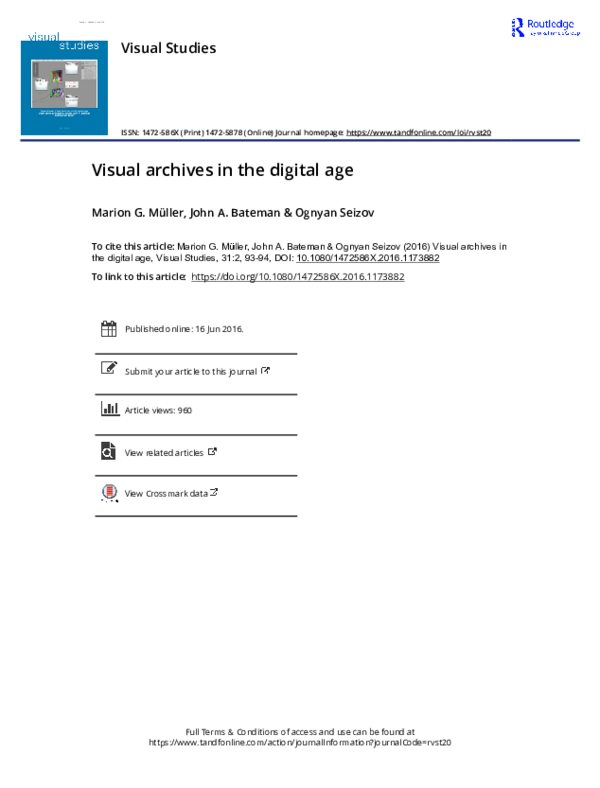 (PDF) Visual archives in the digital age