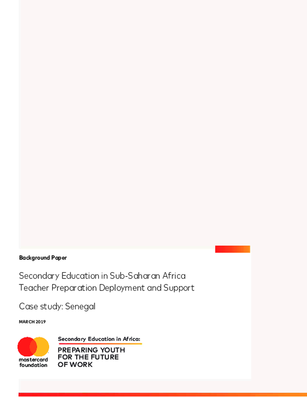 (PDF) Secondary Education in Sub-Saharan Africa Teacher Preparation ...