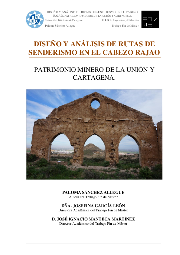 (PDF) Diseño y análisis de rutas de senderismo en el Cabezo Rajao ...