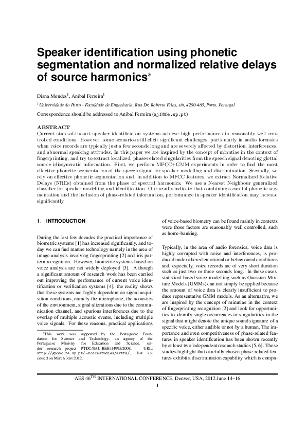 (PDF) Speaker Identification Using Phonetic Segmentation and Normalized Relative Delays of ...