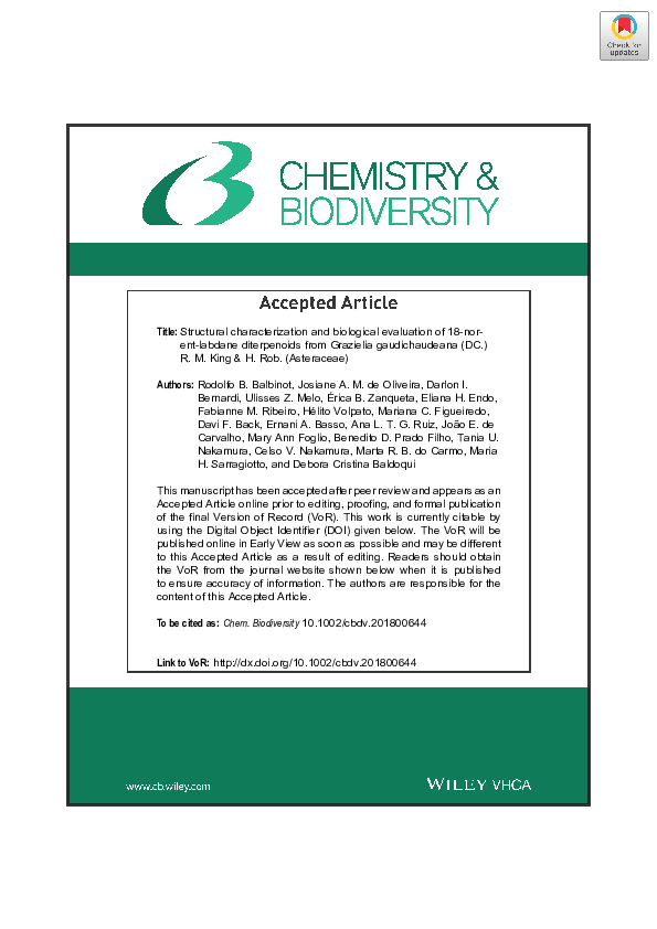 (PDF) Structural Characterization and Biological Evaluation of 18‐Nor ...