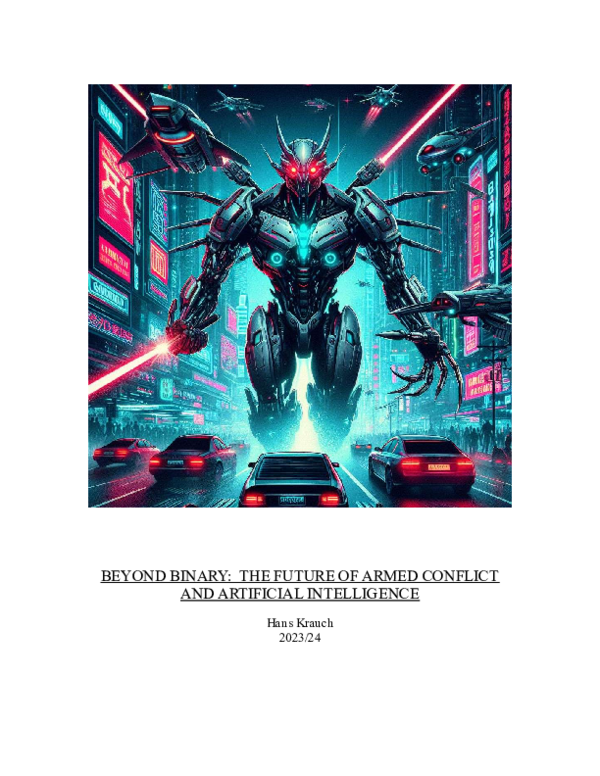 (PDF) BEYOND BINARY: THE FUTURE OF ARMED CONFLICT AND ARTIFICIAL INTELLIGENCE