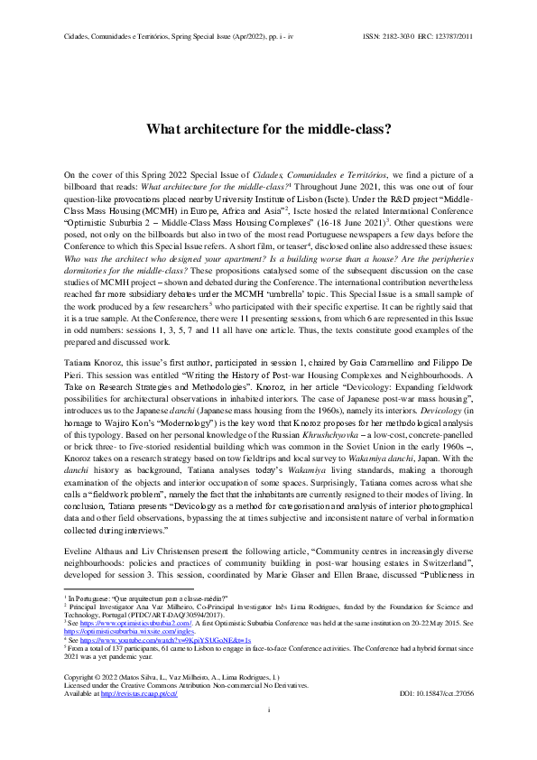 (PDF) What architecture for the middle-class?