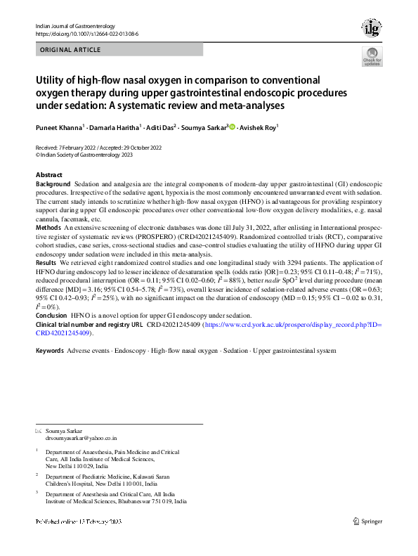 (PDF) Utility of high-flow nasal oxygen in comparison to conventional ...