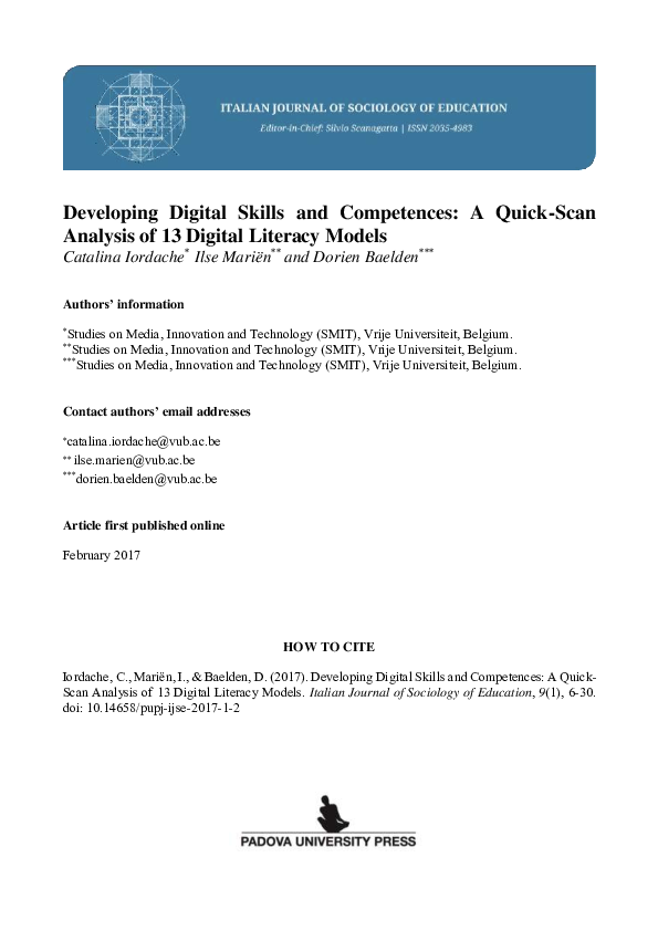 (PDF) Developing Digital Skills and Competences: A Quick-Scan Analysis ...