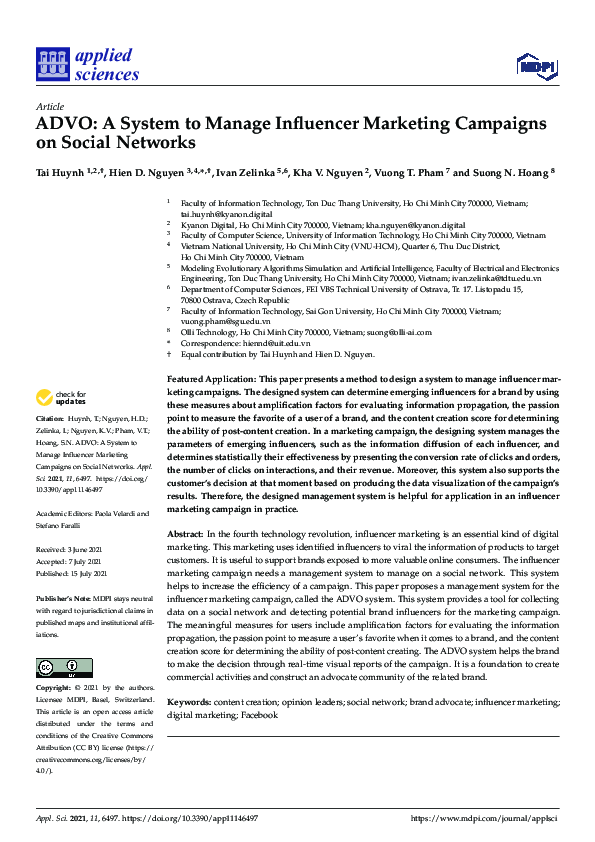 (PDF) ADVO: A System to Manage Influencer Marketing Campaigns on Social ...