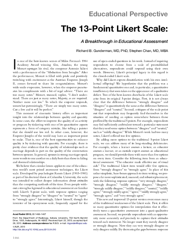 (PDF) The 13-Point Likert Scale
