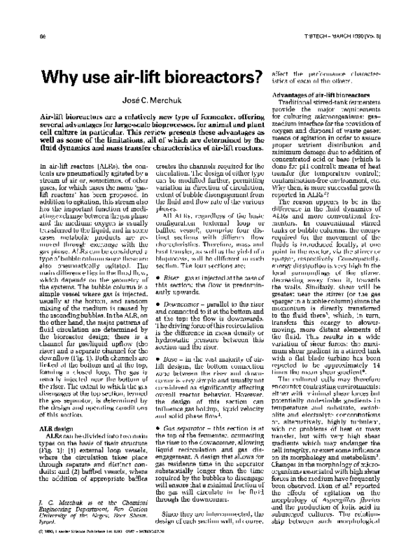 (PDF) Why use air-lift bioreactors?