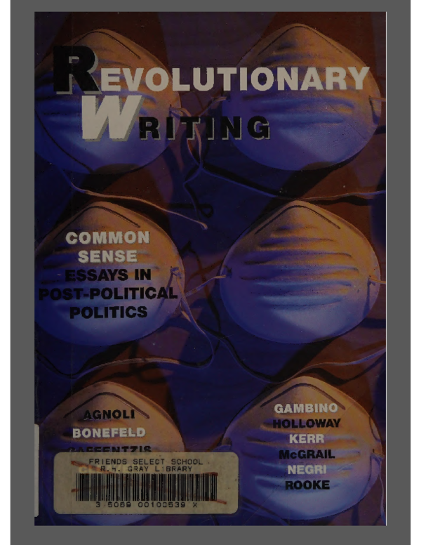 (PDF) Revolutionary Writing