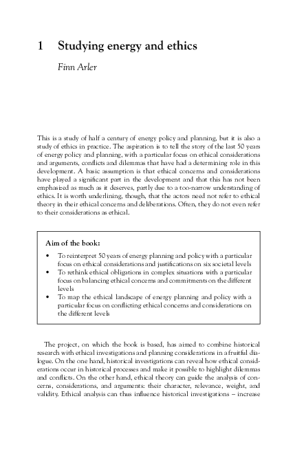 (PDF) Chapter 01 Introduction: Studying Energy and Ethics
