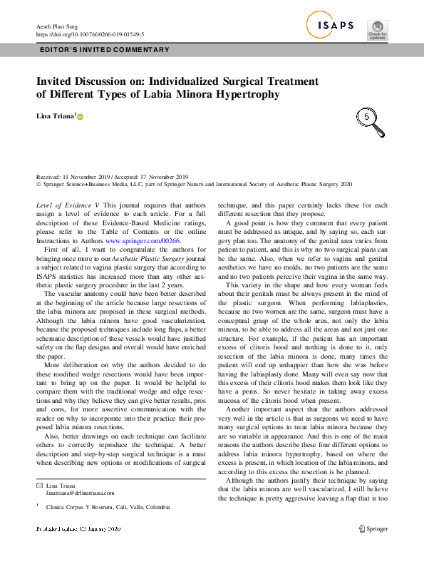 (PDF) Invited Discussion on: Individualized Surgical Treatment of ...