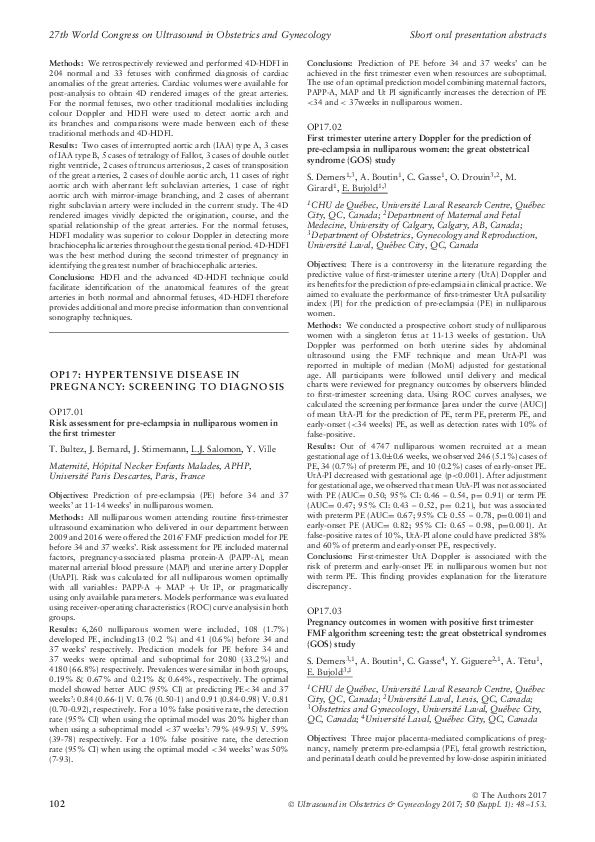 (PDF) OP17.03: Pregnancy outcomes in women with positive first ...