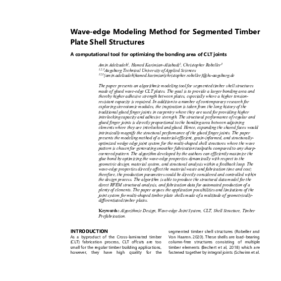 (PDF) Wave-edge Modeling Method for Segmented Timber Plate Shell Structures: A computational ...