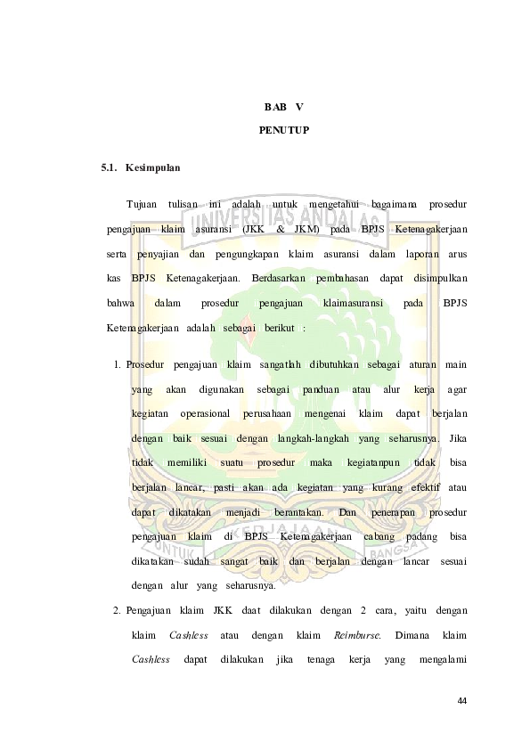 (PDF) Prosedur Pengajuan Klaim Asuransi Pada BPJS Ketenagakerjaan