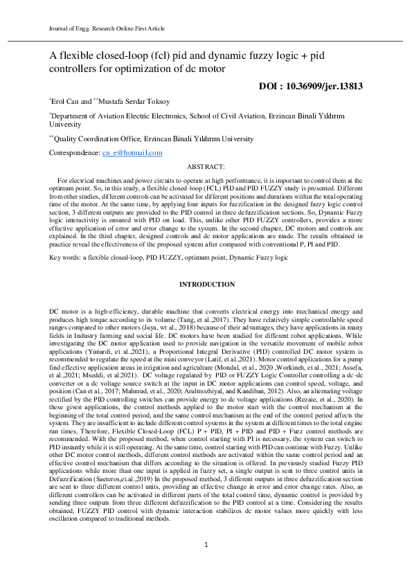 Pdf A Flexible Closed Loop Fcl Pid And Dynamic Fuzzy Logic Pid Controllers For