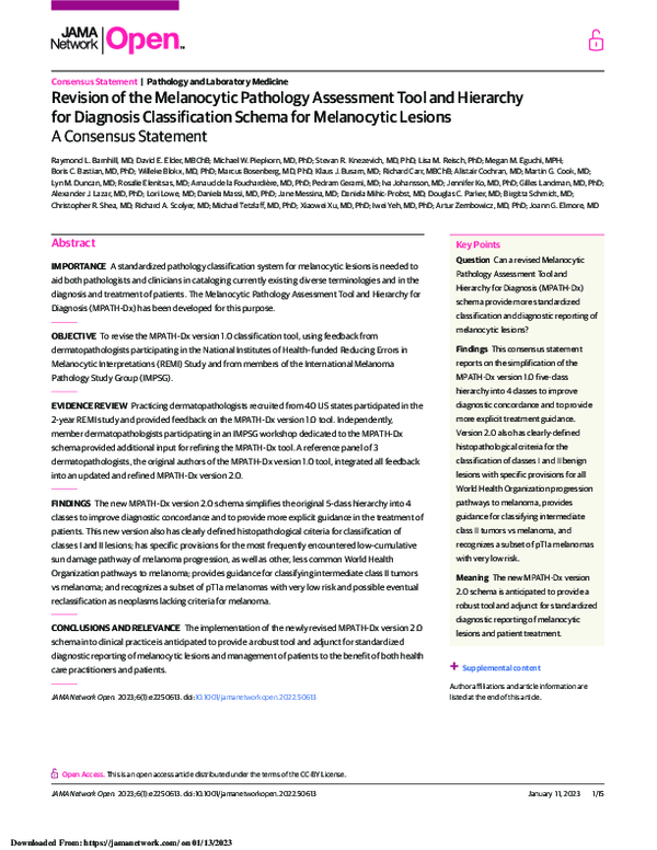 (PDF) Revision of the Melanocytic Pathology Assessment Tool and ...