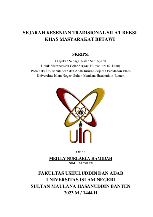 (PDF) SEJARAH KESENIAN TRADISIONAL SILAT BEKSI KHAS MASYARAKAT BETAWI ...