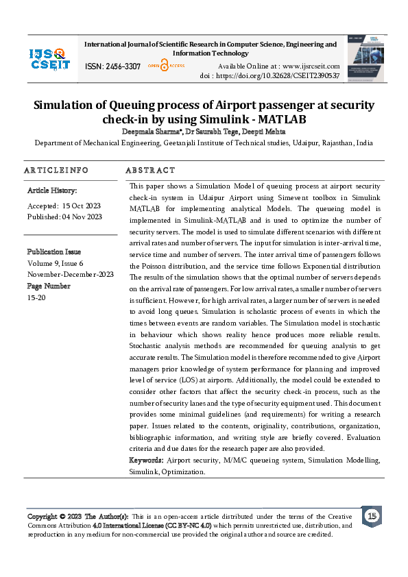 (PDF) Simulation of Queuing process of Airport passenger at security ...