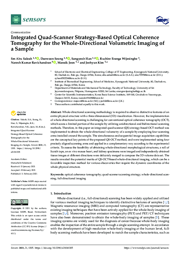 (PDF) Integrated Quad-Scanner Strategy-Based Optical Coherence ...