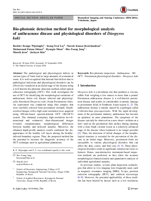 (PDF) Bio-photonic detection method for morphological analysis of anthracnose disease and ...