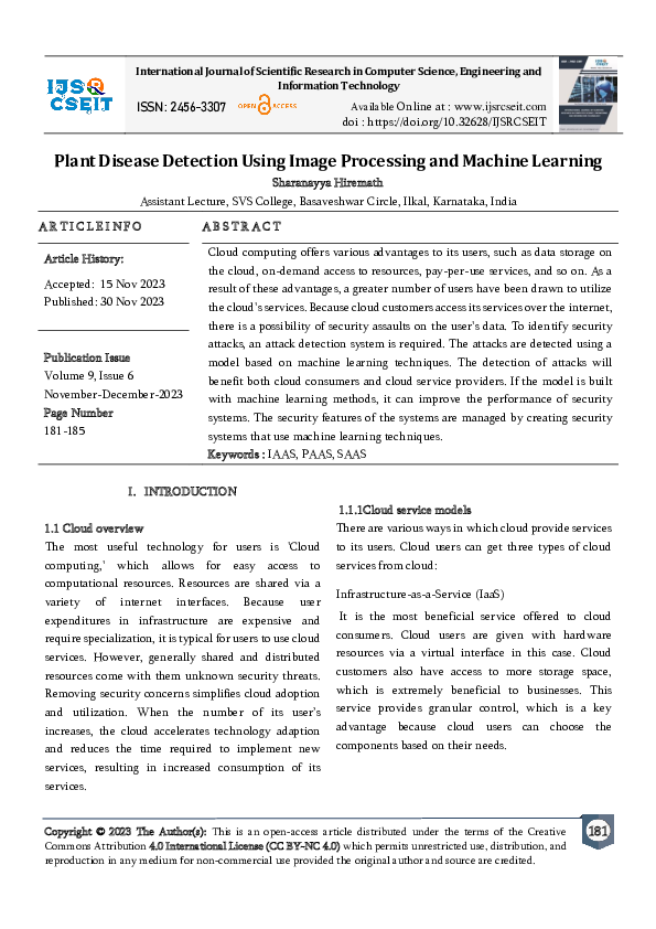 Pdf Plant Disease Detection Using Image Processing And Machine Learning
