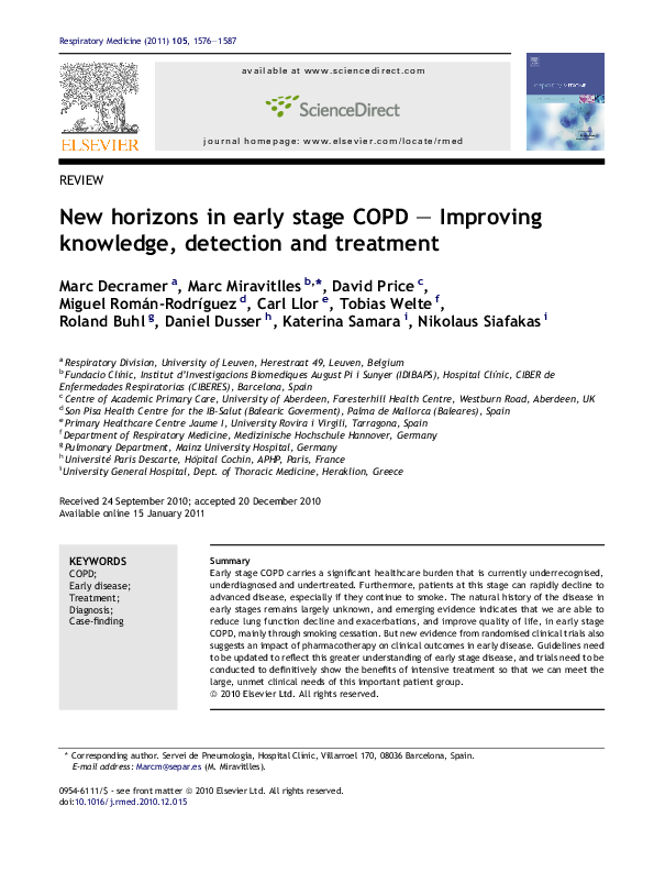 (PDF) New horizons in early stage COPD--improving knowledge, detection ...