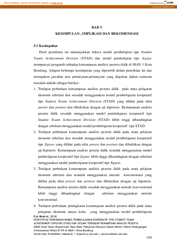 (PDF) EFEKTIVITAS PENERAPAN MODEL PEMBELAJARAN KOOPERATIF TIPE STUDENT TEAMS ACHIEVEMENT ...