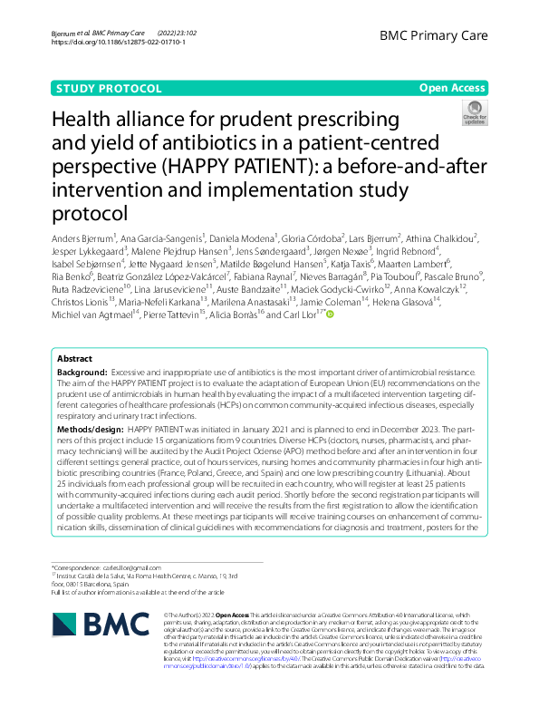 (PDF) Health alliance for prudent prescribing and yield of antibiotics ...