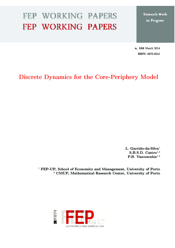 Pdf Discrete Dynamics For The Core Periphery Model