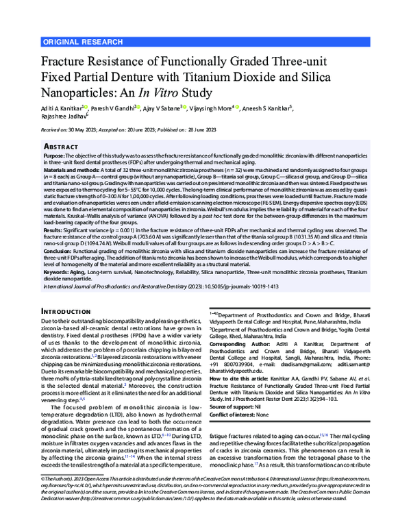 (PDF) Fracture Resistance of Functionally Graded Three-unit Fixed ...