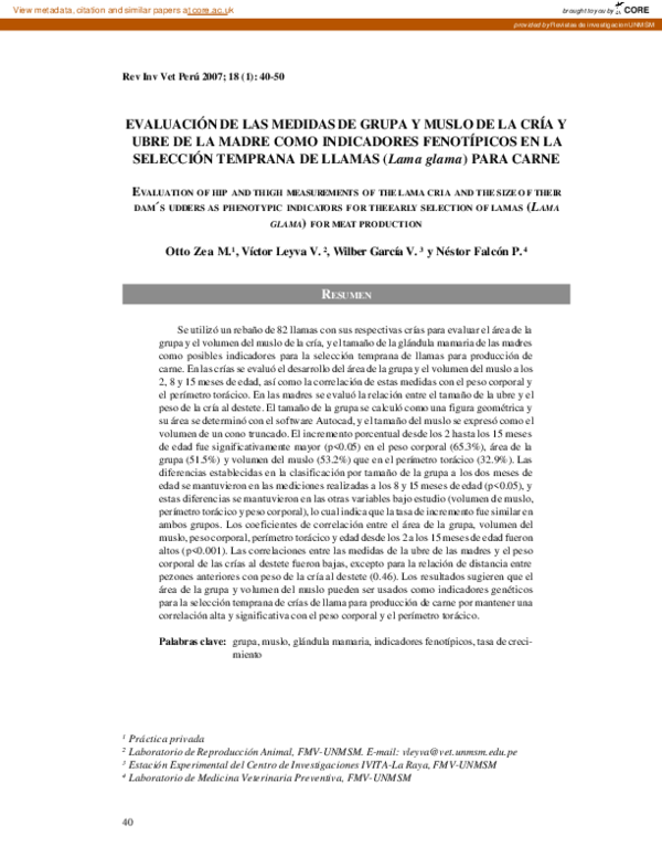 (PDF) Evaluation of hip and thigh measurements of the lama cria and the ...