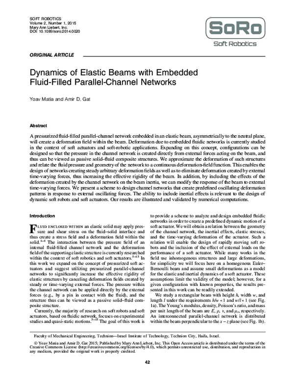 (PDF) Dynamics of Elastic Beams with Embedded Fluid-Filled Parallel ...