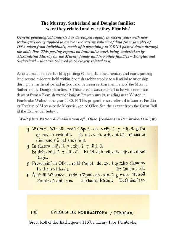 (PDF) The Murray, Sutherland and Douglas families: were they related ...