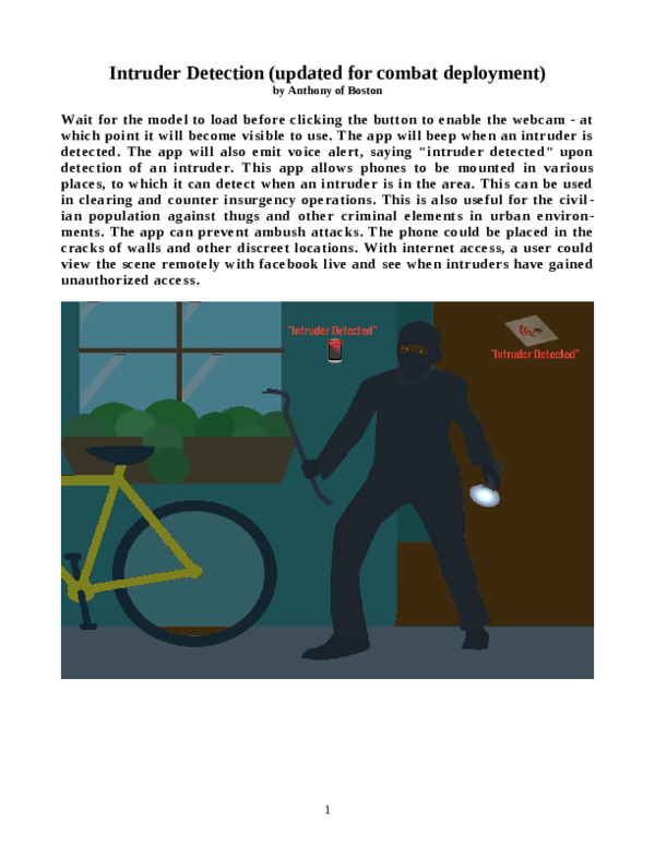 (DOC) Intruder Detection App (urban warfare and counter-insurgency ...