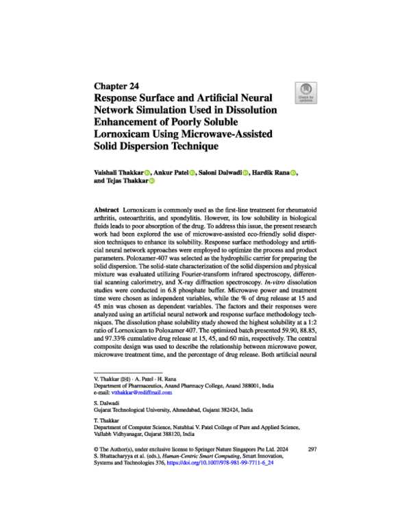 (PDF) Response surface and artificial neuron network
