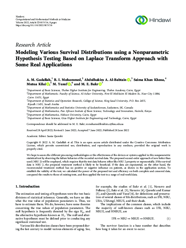 Pdf Modeling Various Survival Distributions Using A Nonparametric